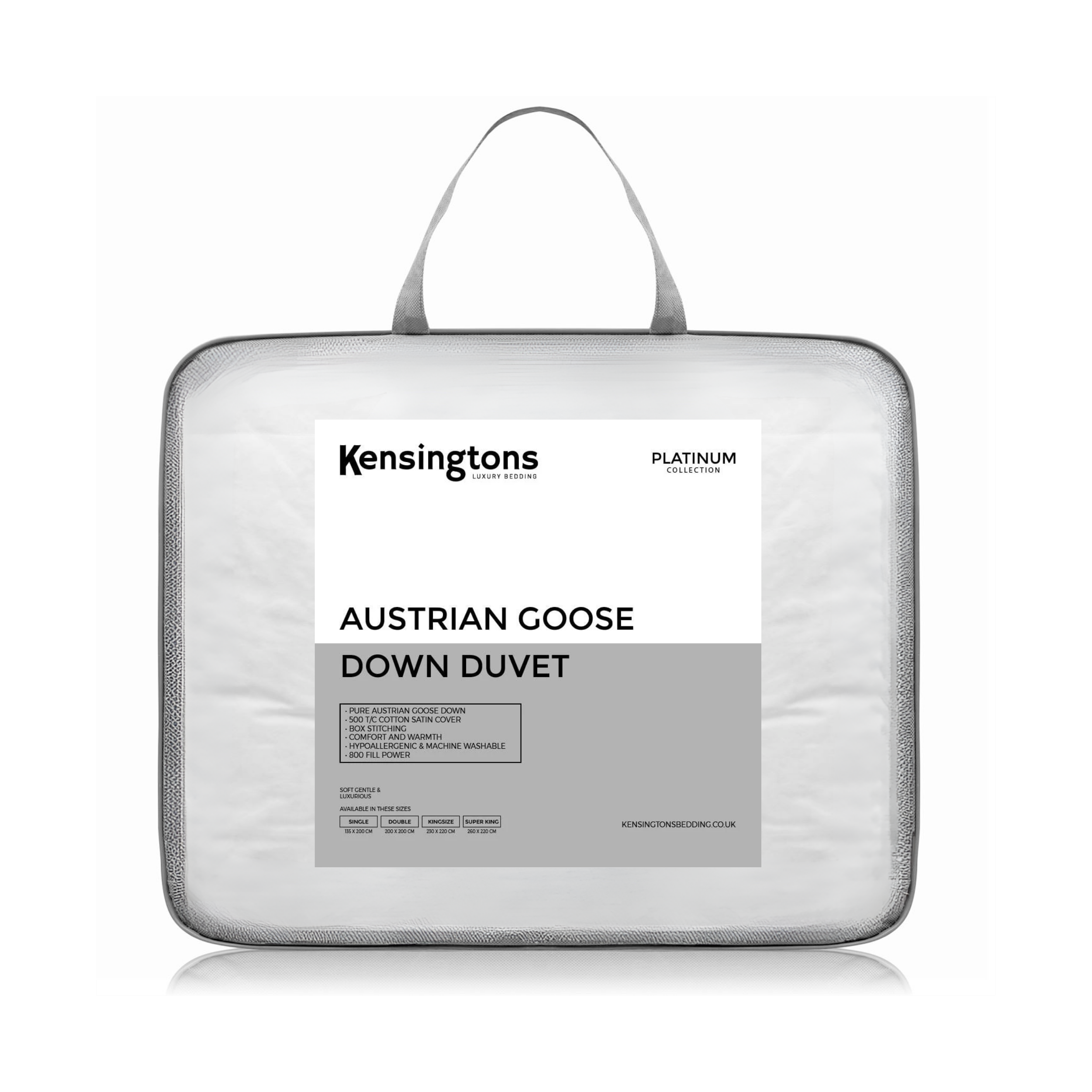 Austrian Goose Down Duvets All Season |15 Tog – Kensingtons Bedding